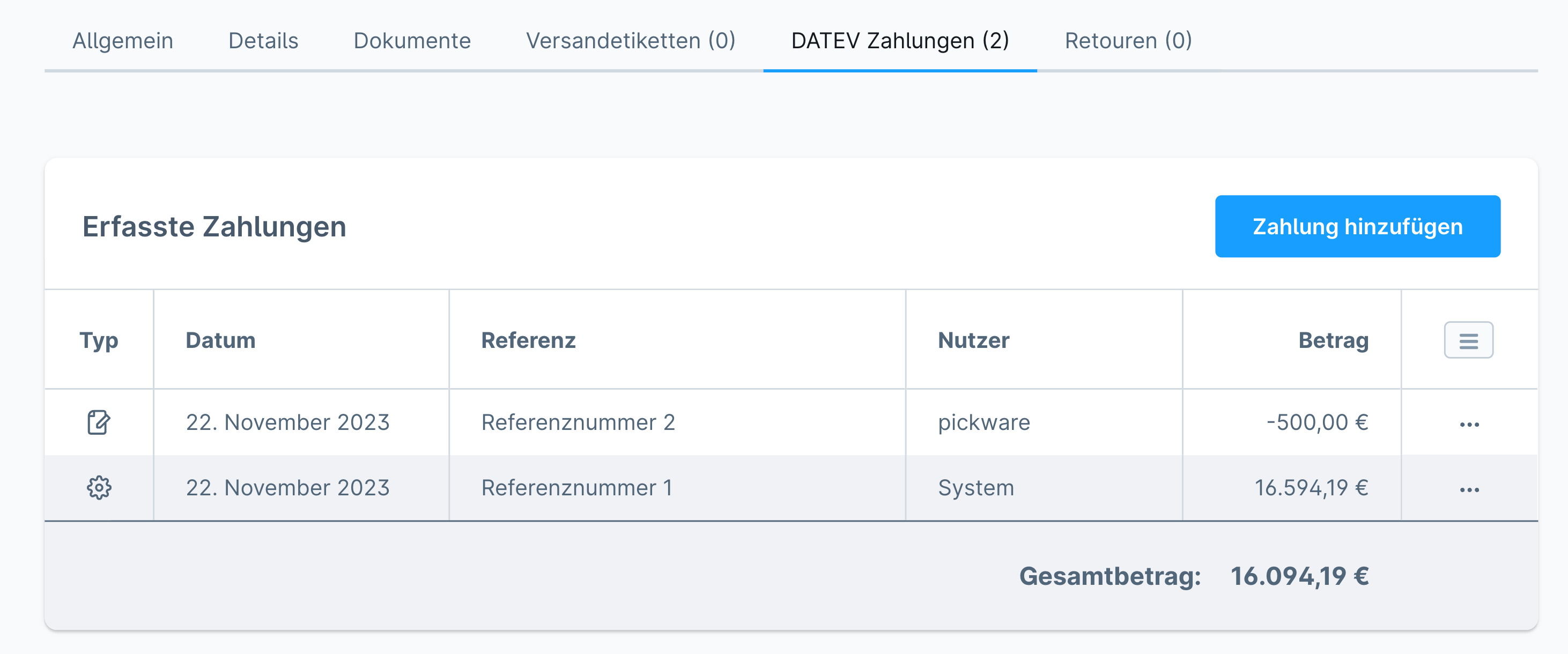 Einen DATEV-Zahlungsexport durchführen – Pickware Shopify Helpcenter